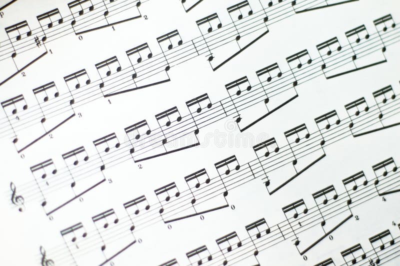 Sheet music stock image. Image of symbol, close, page - 2001997