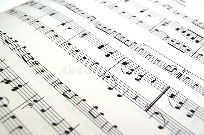 Sheet of music stock photo. Image of white, score, notes - 550966