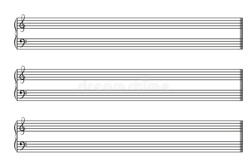 Sheet Music Book with Horizontal Staves Stock Vector - Illustration of ...