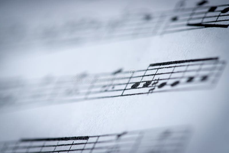 Sheet Music, Close Up of Paper, Classical Music Stock Image - Image of ...