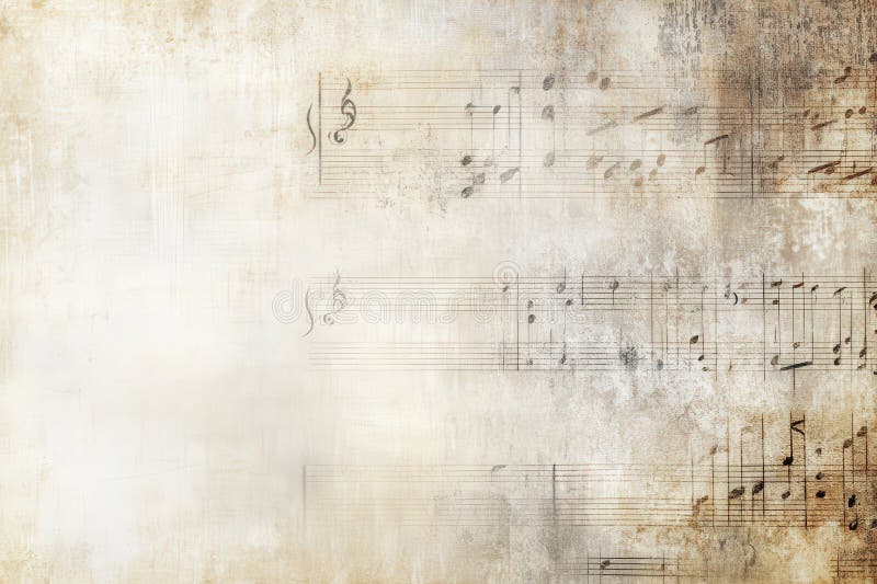 Classical Music Notes on a Vintage Background Showcasing Timeless ...