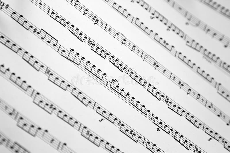 A Sheet Music Full of Notes Stock Photo - Image of song, rows: 27225102