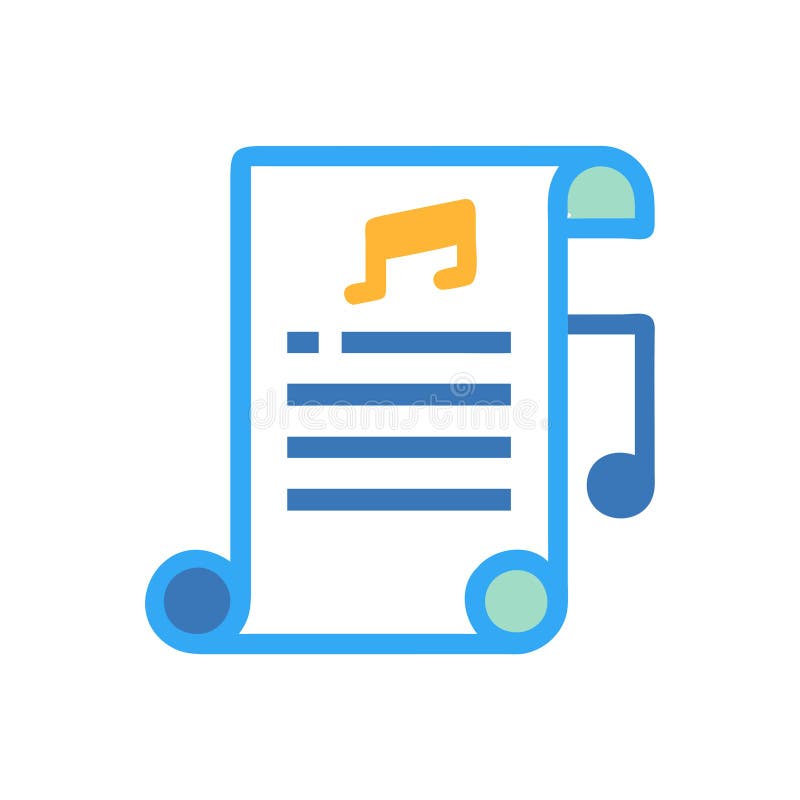Sheet Music Icon for Composition Stock Vector - Illustration of ...