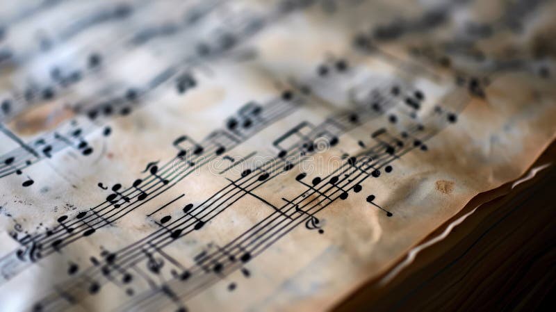 Sheet of Music with Musical Notes Stock Photo - Image of stave ...