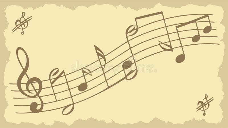 Sheet Music with Notes, Composition and Musical Score Illustration ...