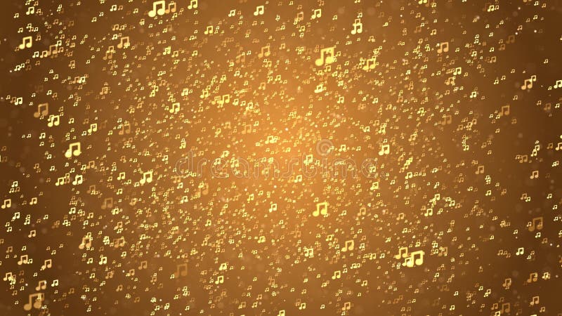 4K Sheet Music with Notes in Motion Loop Vintage Animation. Notes Flow ...