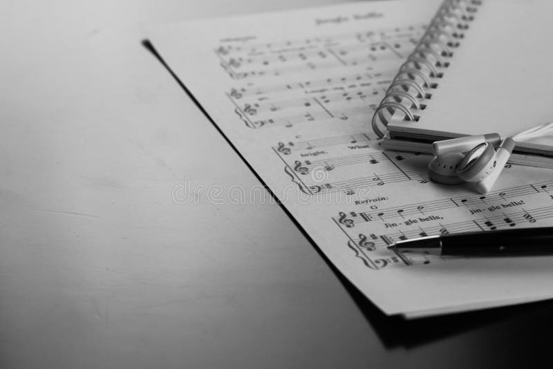 Sheet Music with a Number of Accessories Stock Image - Image of ...
