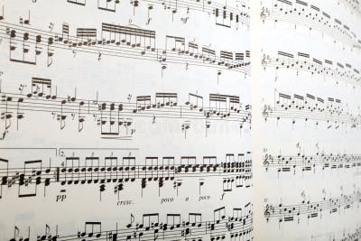 Sheet music in perspective stock image. Image of vintage - 12252801