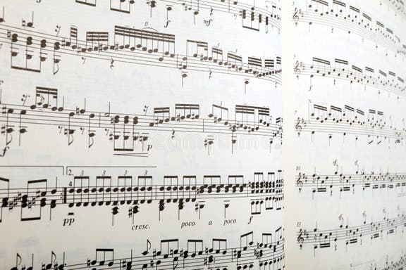 Sheet music in perspective stock image. Image of vintage - 12252801