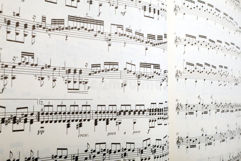 Sheet music in perspective stock image. Image of vintage - 12252801