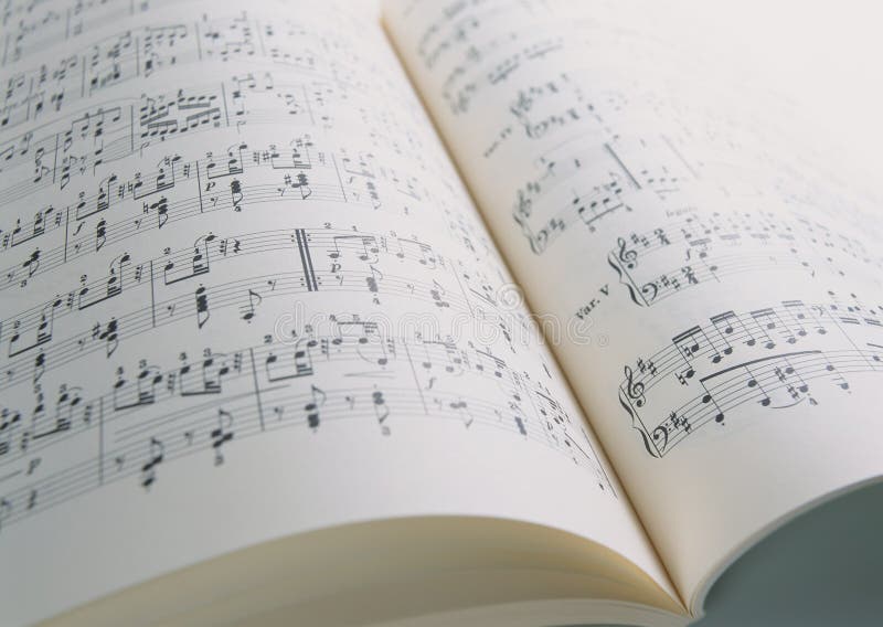 Calssical Guitar and Partiture Book Stock Photo - Image of music, sound ...