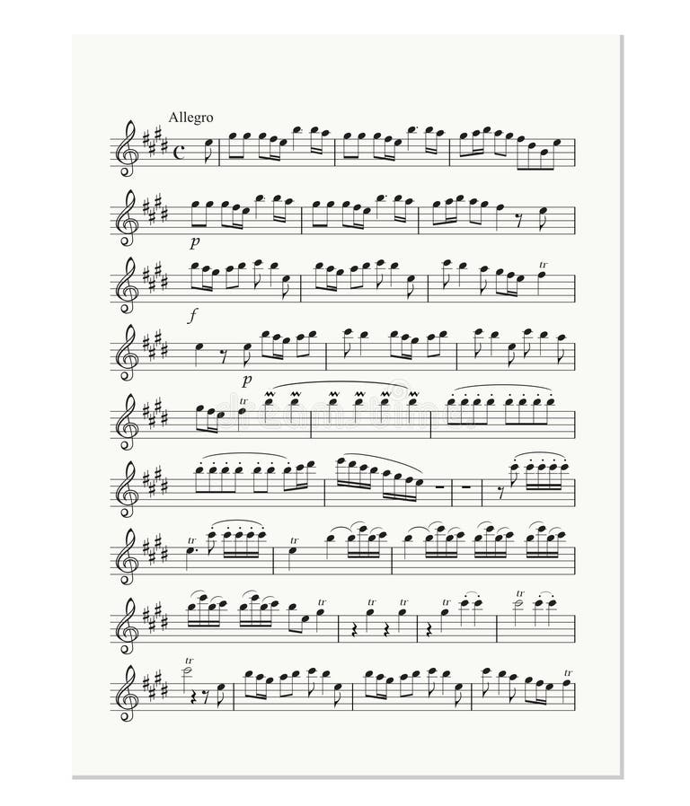 Music Note Rest Sheet Stock Illustrations – 248 Music Note Rest Sheet ...