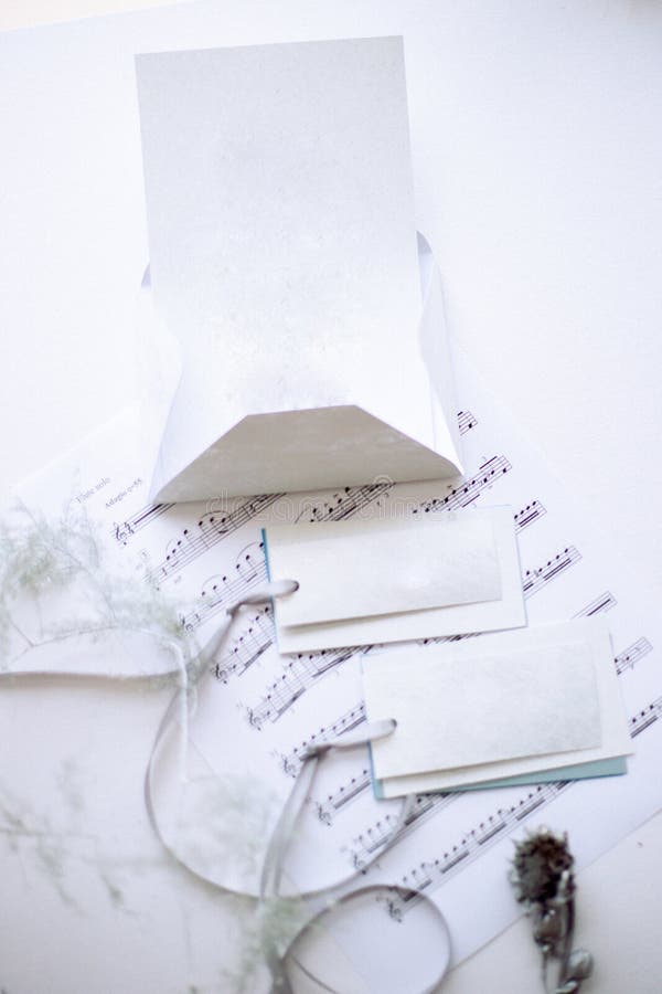 Sheet of Notes, Printed Letter, Badges on a Ribbon, Silver Plated Twigs ...