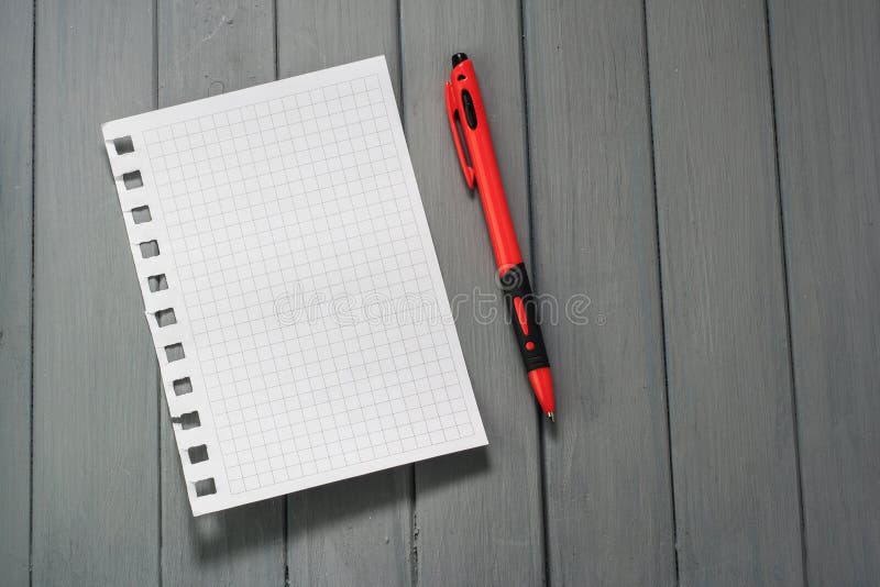 A Sheet for Notes on a Wooden Table. Stock Photo - Image of notice ...
