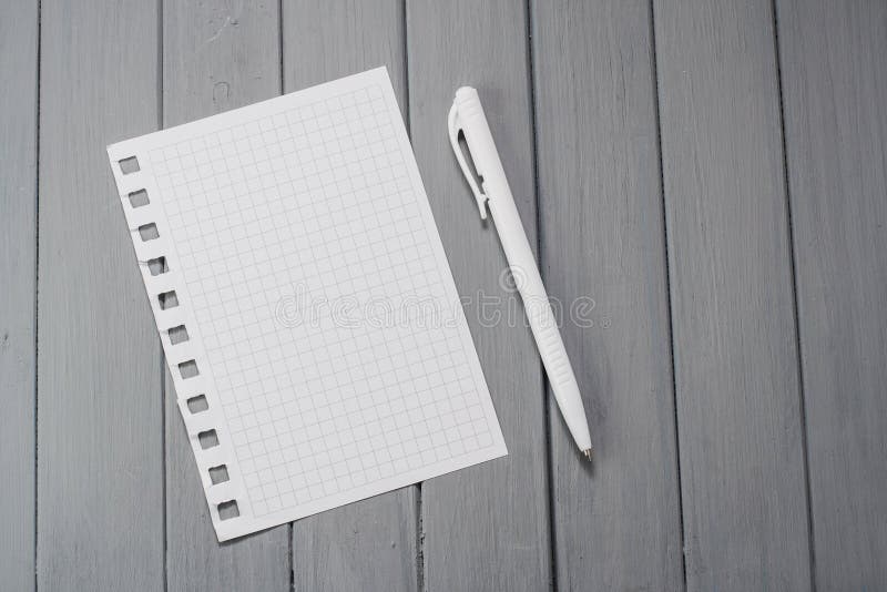 A Sheet for Notes on a Wooden Table. Stock Image - Image of eraser ...
