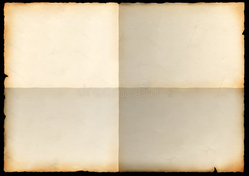 Sheet of an Old Paper with Bends Stock Photo - Image of texture ...