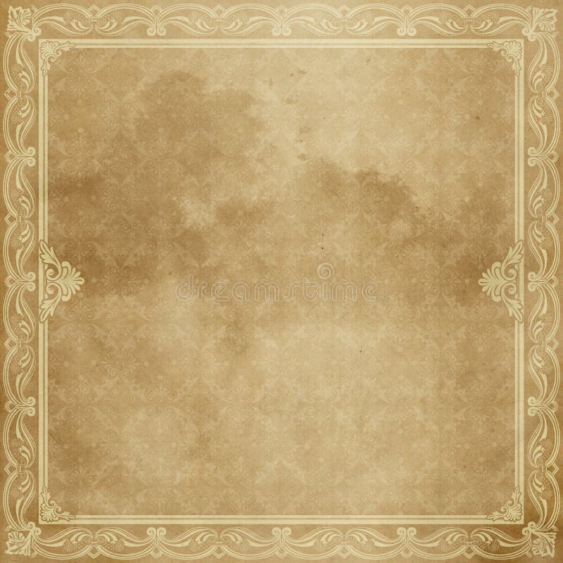 Sheet Old Paper with Decorative Border Stock Illustration ...