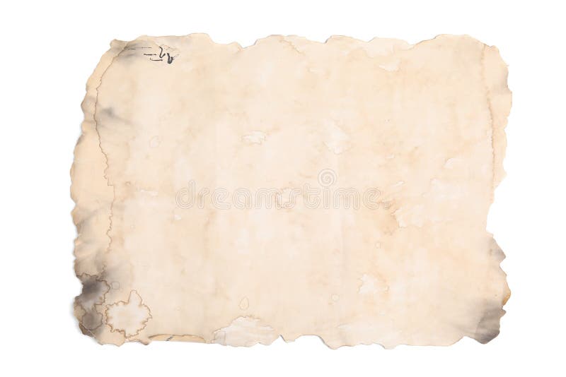 Sheet of Old Paper Isolated on White, Top View. Space for Text Stock ...