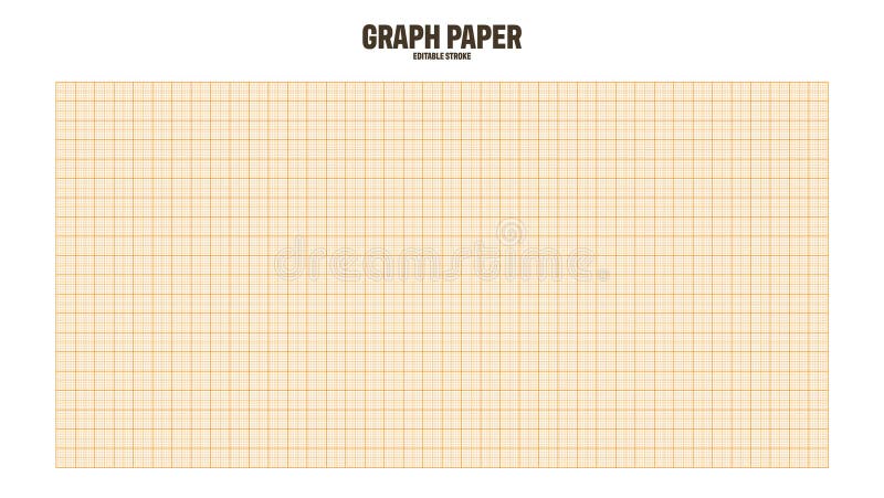 Sheet of Orange Graph Paper with Grid. Millimeter Paper Texture ...