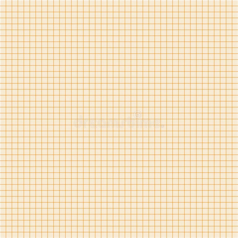 Sheet of Orange Graph Paper with Grid. Millimeter Paper Texture ...