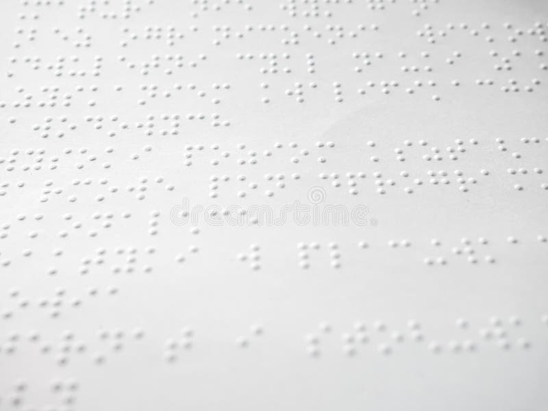 Sheet of Paper with Braille Text Stock Image - Image of characters ...