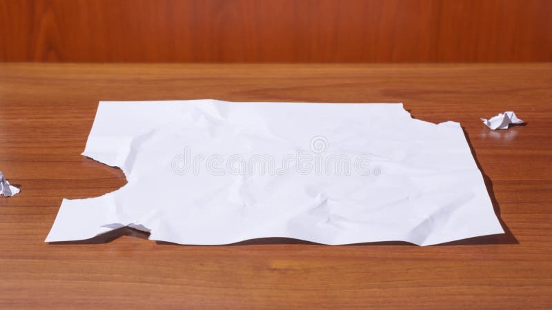 Blank Sheet of Paper Reconstructs Itself Stock Footage - Video of ...