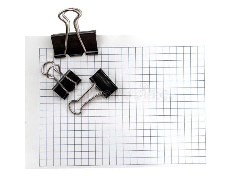 A Sheet of White Paper for Notes with a Red Pushpin on a White ...