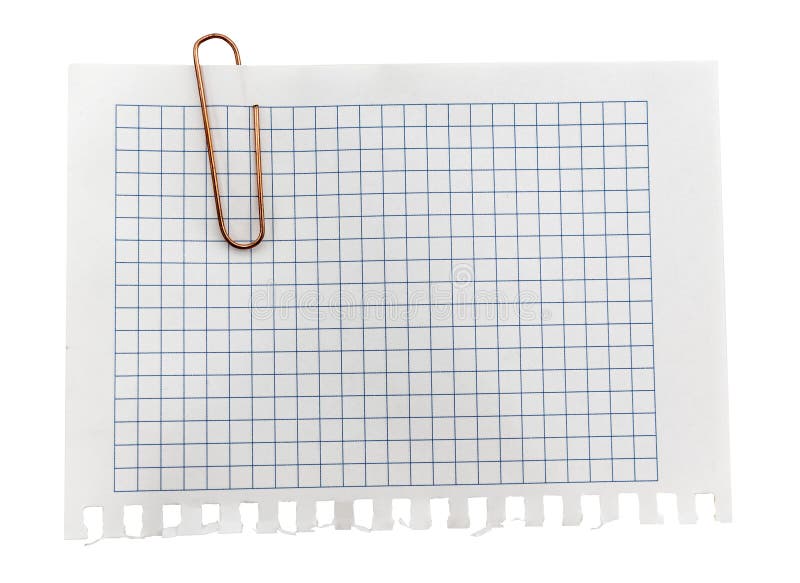 A Sheet of White Paper for Notes with a Red Pushpin on a White ...