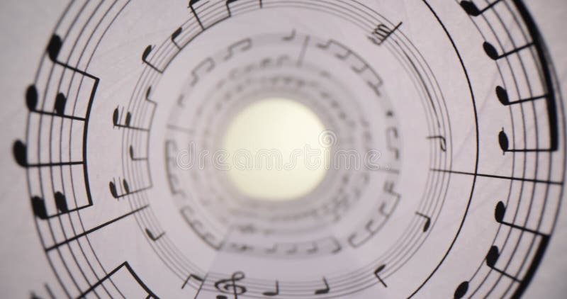 Sheet of Paper with Clearly Printed Notes Twisted in Roll Stock Footage ...