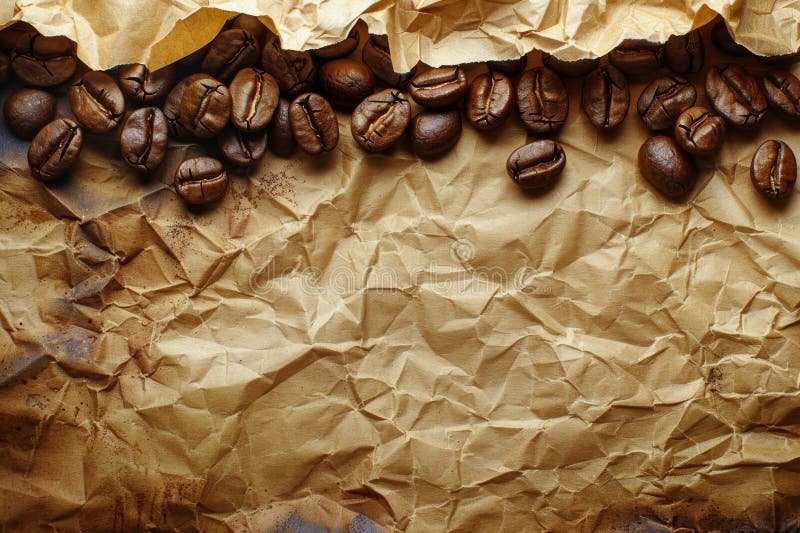 Coffee Beans on Paper stock image. Image of scent, flatlay - 310938687