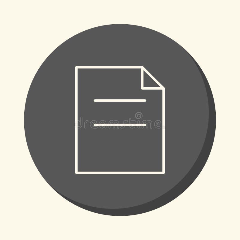 A Sheet of Paper with a Curved Corner and Two Lines of Text, a Circular ...