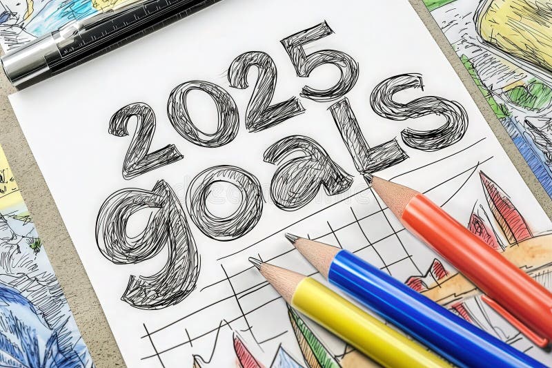 Creative Approach To Setting Personal Goals for 2025 with Colorful ...