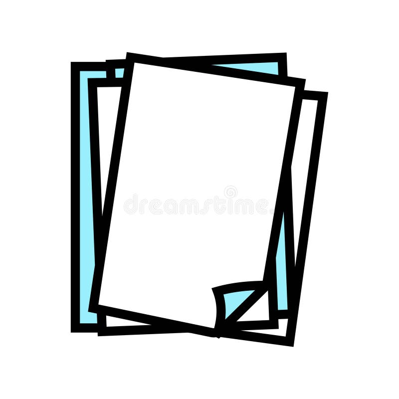 Sheet Paper Document Color Icon Vector Illustration Stock Vector ...