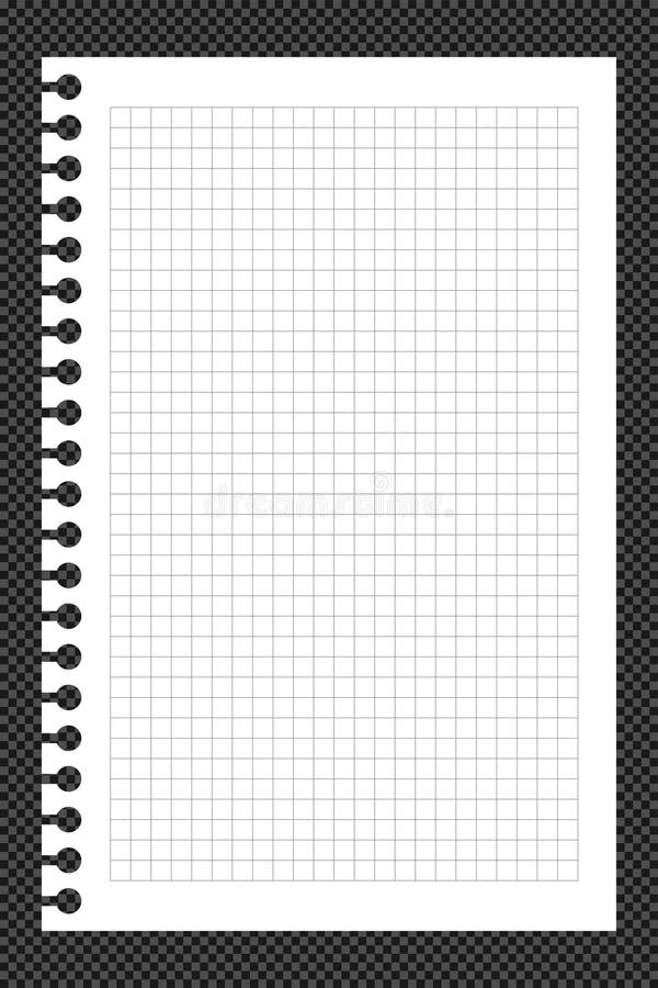 Sheet Paper Empty Style Checkered Background Stock Vector ...