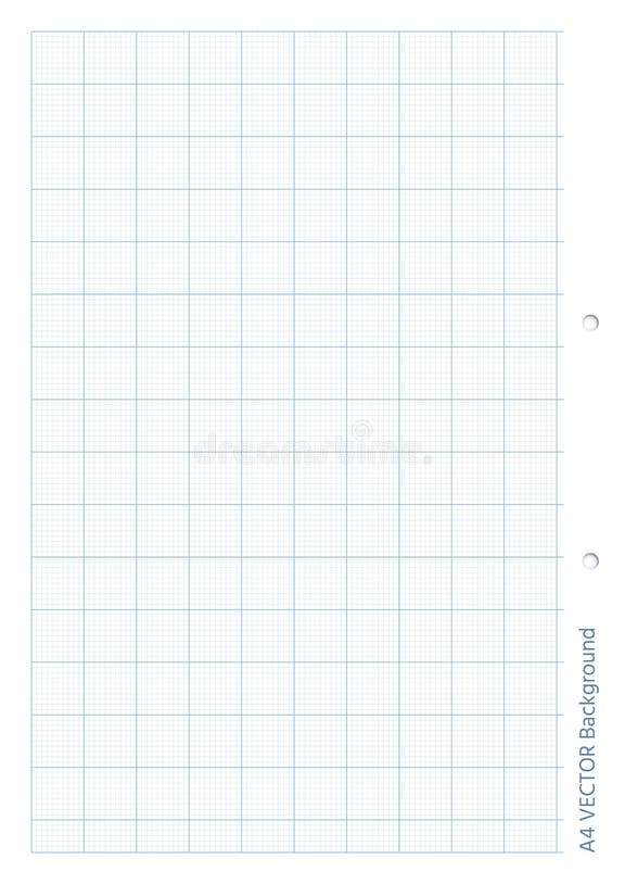 A Sheet of Paper with a Grid of Lines. Hole-punching Stock Vector ...
