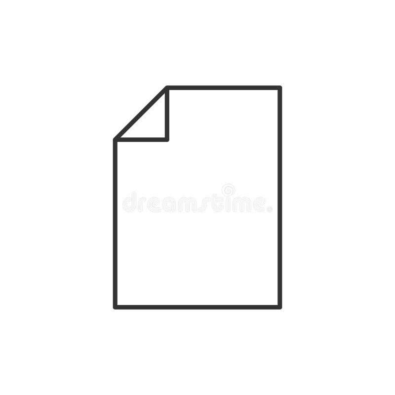 Sheet of paper icon stock vector. Illustration of shape - 130437343