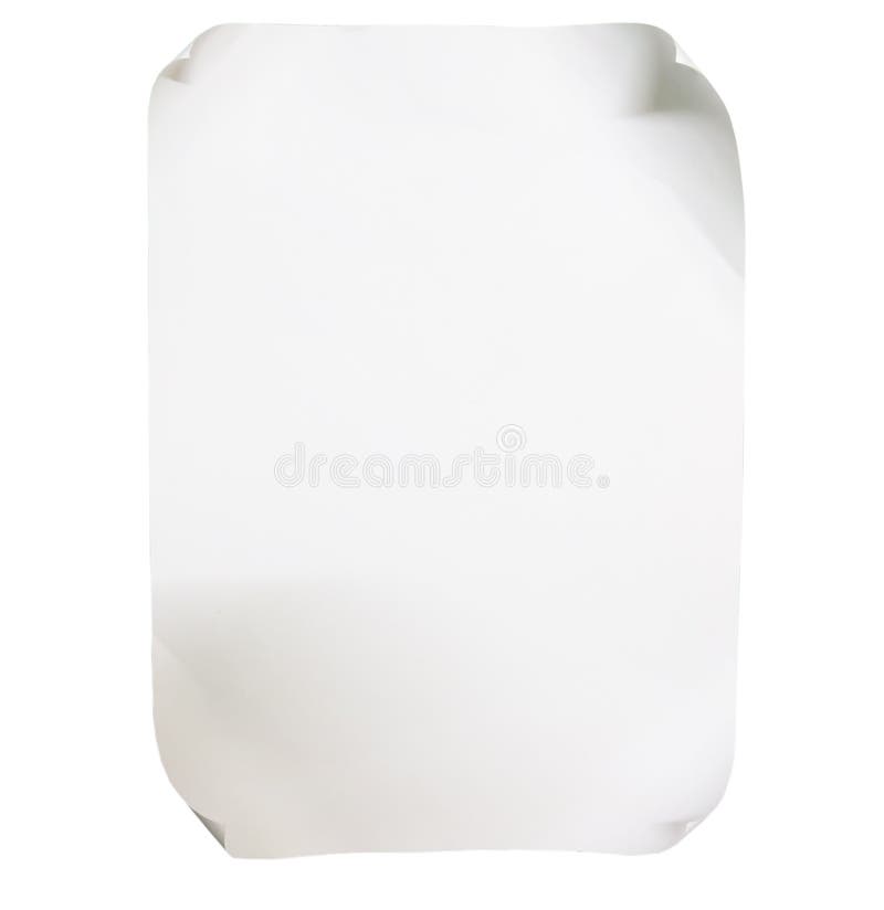 Sheet of Paper Isolated on White. Stock Image - Image of modeling ...