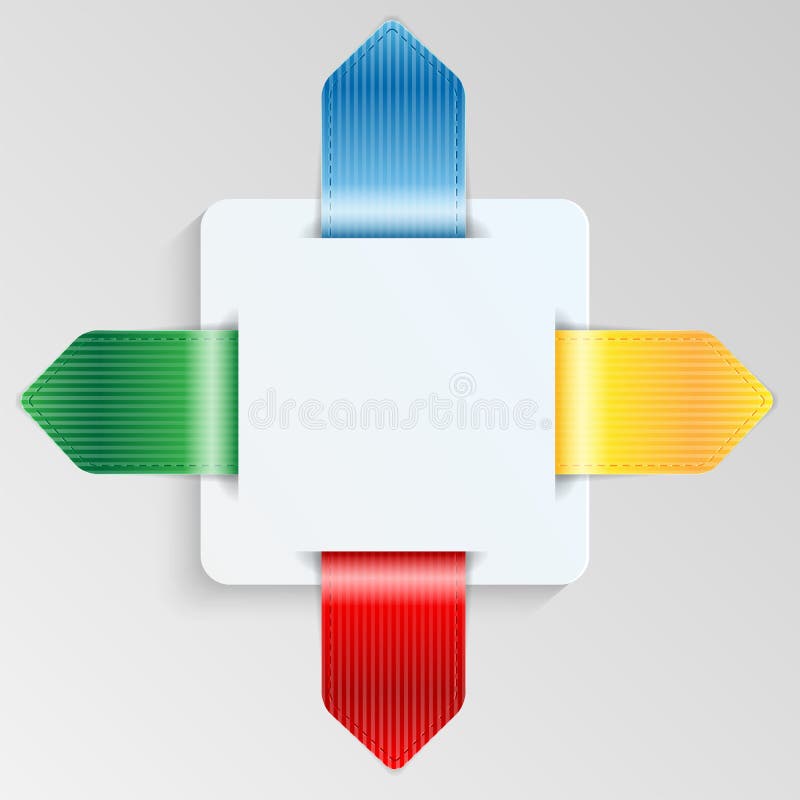 Sheet of Paper with Multicolor Labels Stock Vector - Illustration of ...