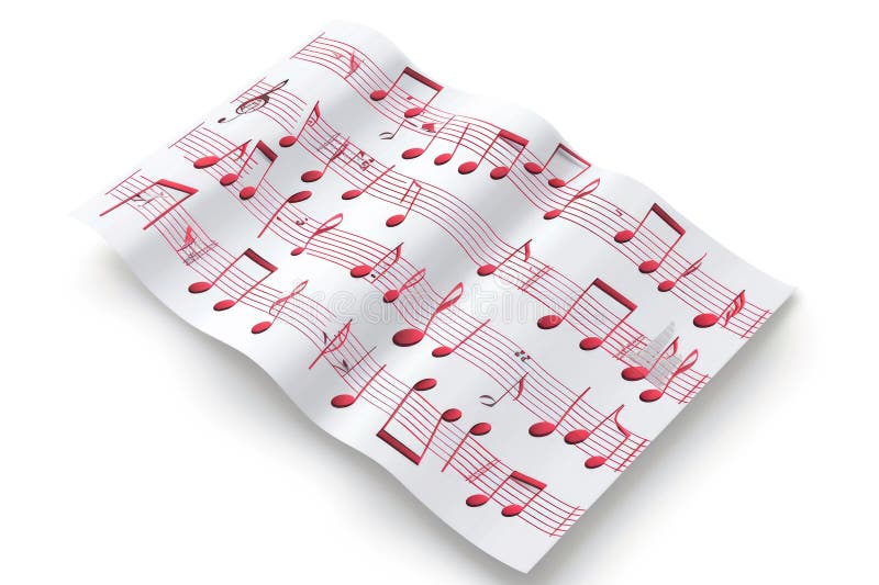 A Sheet of Paper with Musical Notes. Perfect for Music-related Projects ...