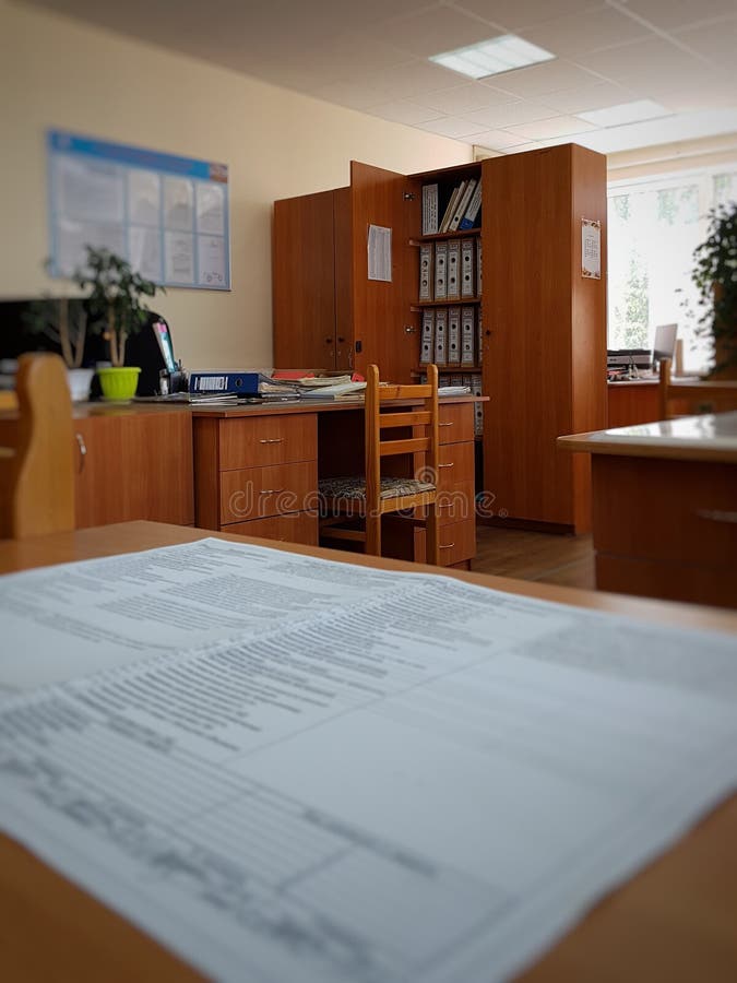 Sheet of Paper on the Office Table Stock Image - Image of enterprise ...