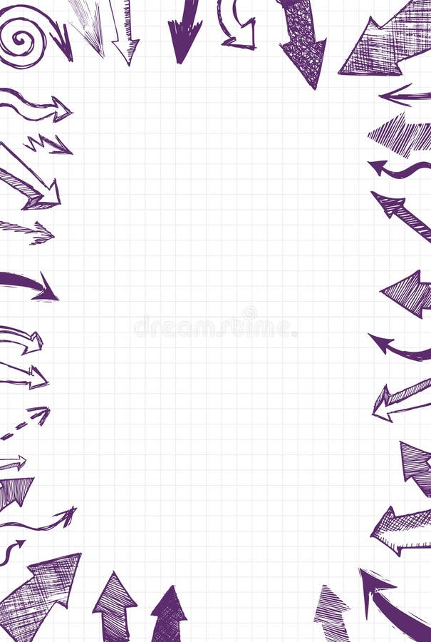 A Sheet of Paper with Purple Arrows on it . an Artistic Design ...