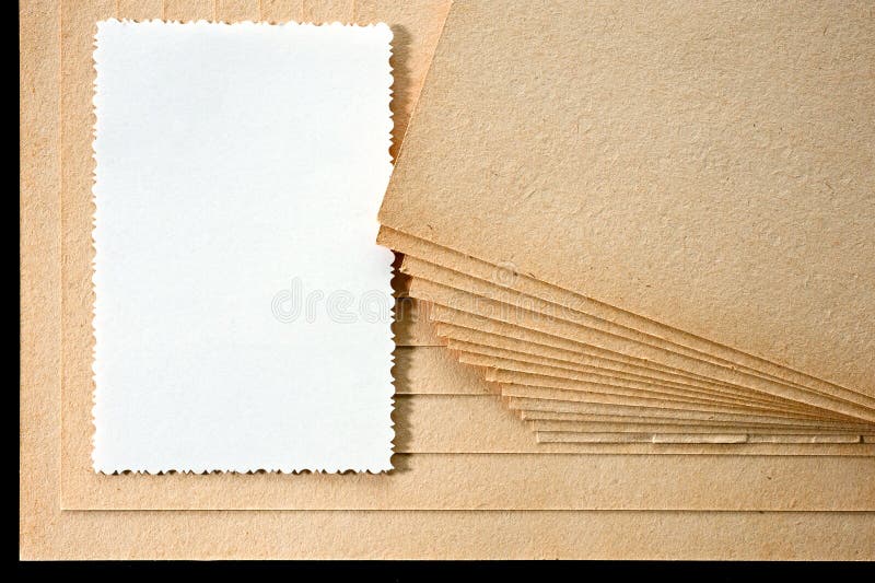 Sheet of Paper and Rough, Textured Cardboard Stock Photo - Image of ...