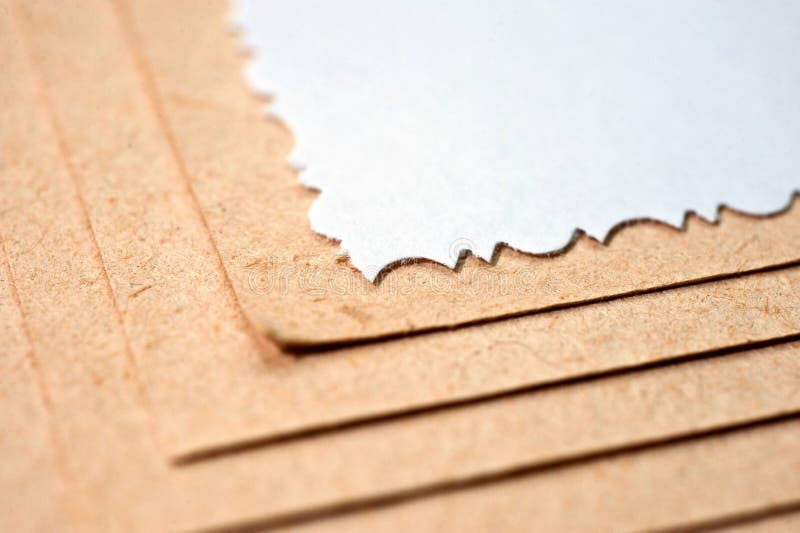 Sheet of Paper and Rough, Textured Cardboard Stock Image - Image of ...