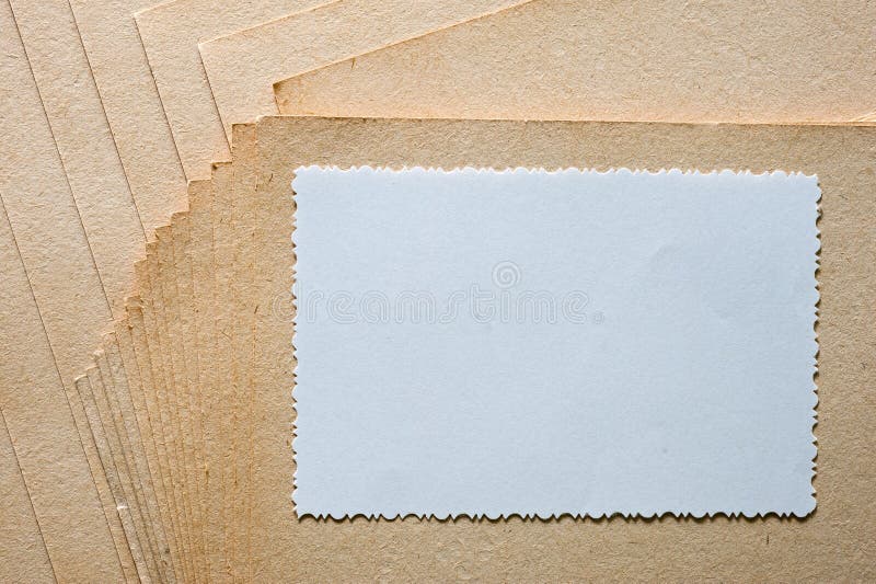 Sheet of Paper and Rough, Textured Cardboard Stock Image - Image of ...