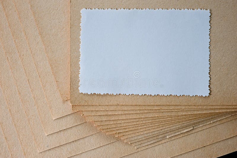 Sheet of Paper and Rough, Textured Cardboard Stock Image - Image of ...