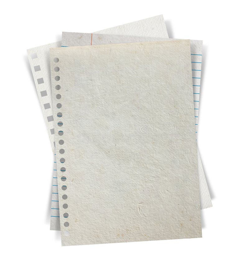 Stack of old lined papers stock image. Image of open - 10550001