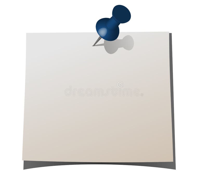 Pins Vector Yellow Blue Color Post-it Tight Attach Needle Stock Vector ...