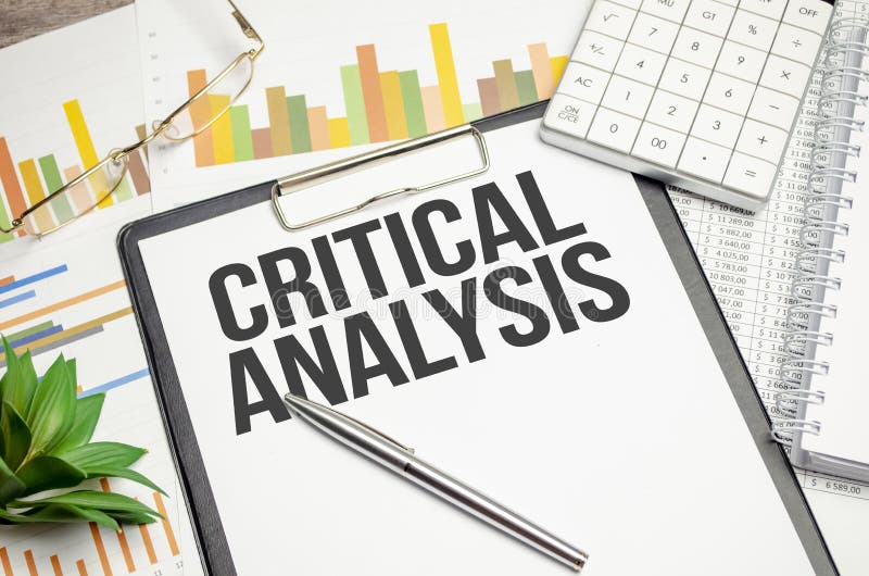 Sheet of Paper with the Text CRITICAL ANALYSIS and Charts Stock Image ...