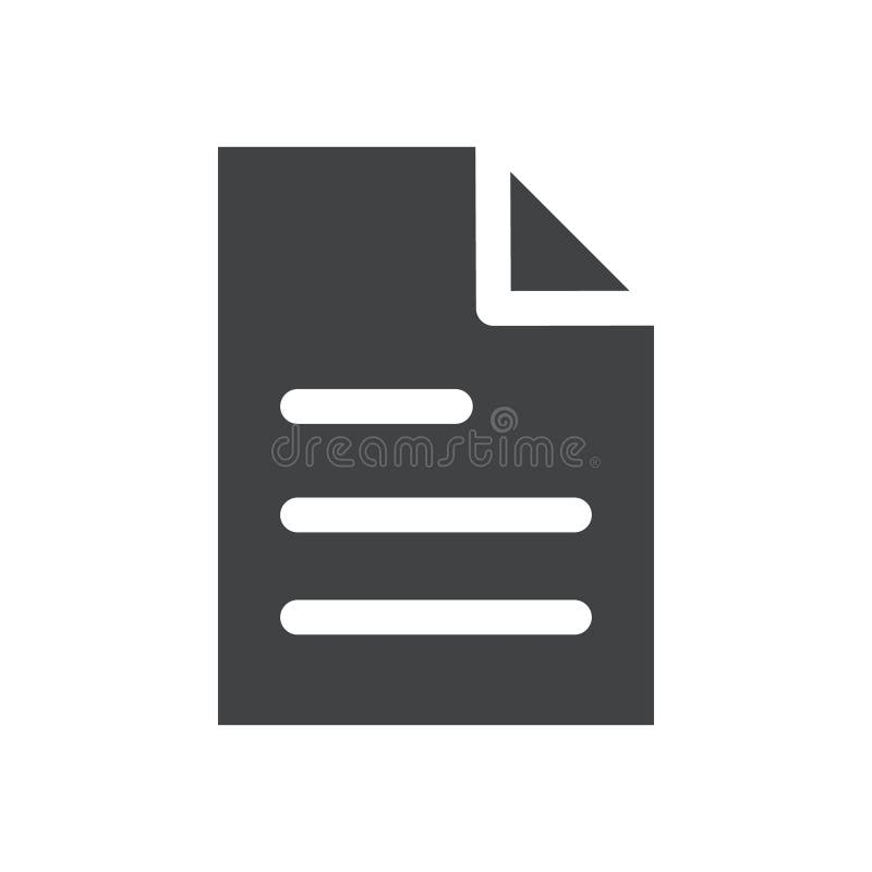Sheet of Paper with Text Icon Simple Vector Symbol Stock Vector ...