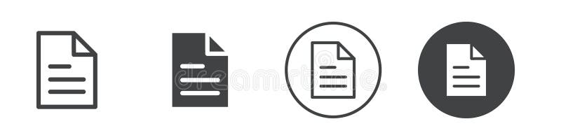 Sheet of Paper with Text Icon Vector Logo Outline Stock Vector ...